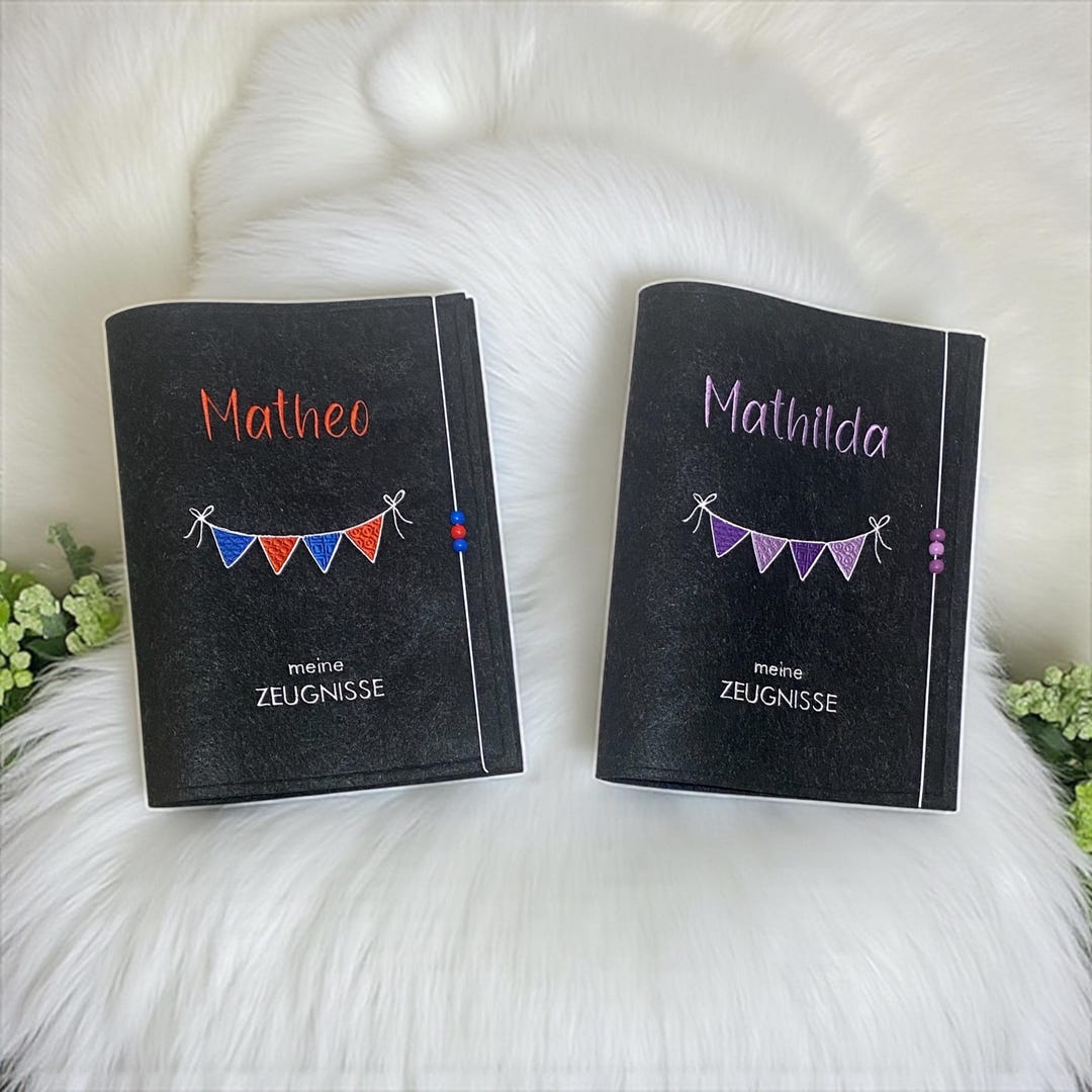 Personalized Felt Report Card Folder | Back-to-school Gift | Organizer ...