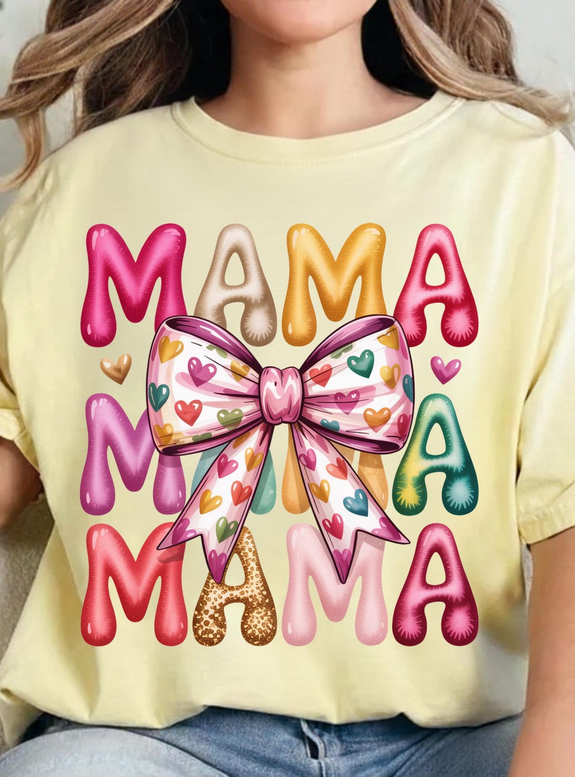 Mama Png, Mother's Day Png, Colorful Mama Png, Puffy Letters PNG, Retro ...