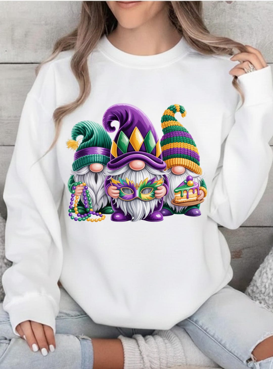 Mardi Gras Gnomes Png, Fat Tuesday Png, Carnival Trio Png, Jester Gnome ...