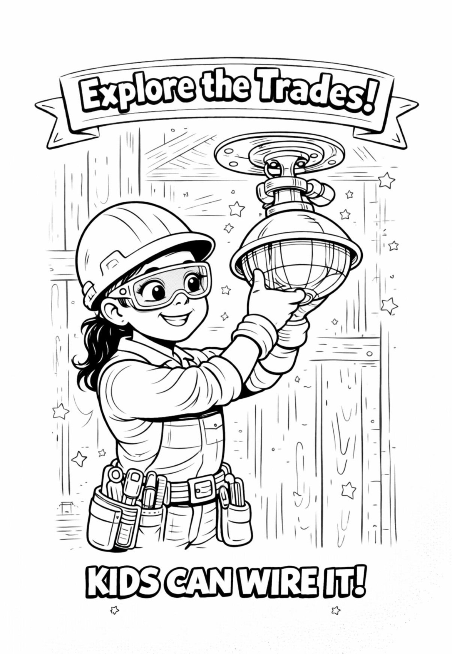 Career Exploration Coloring Pages | Skilled Trades Classroom Printable ...