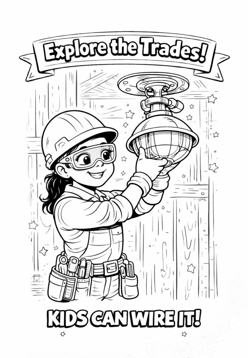 Career Exploration Coloring Pages | Skilled Trades Classroom Printable ...