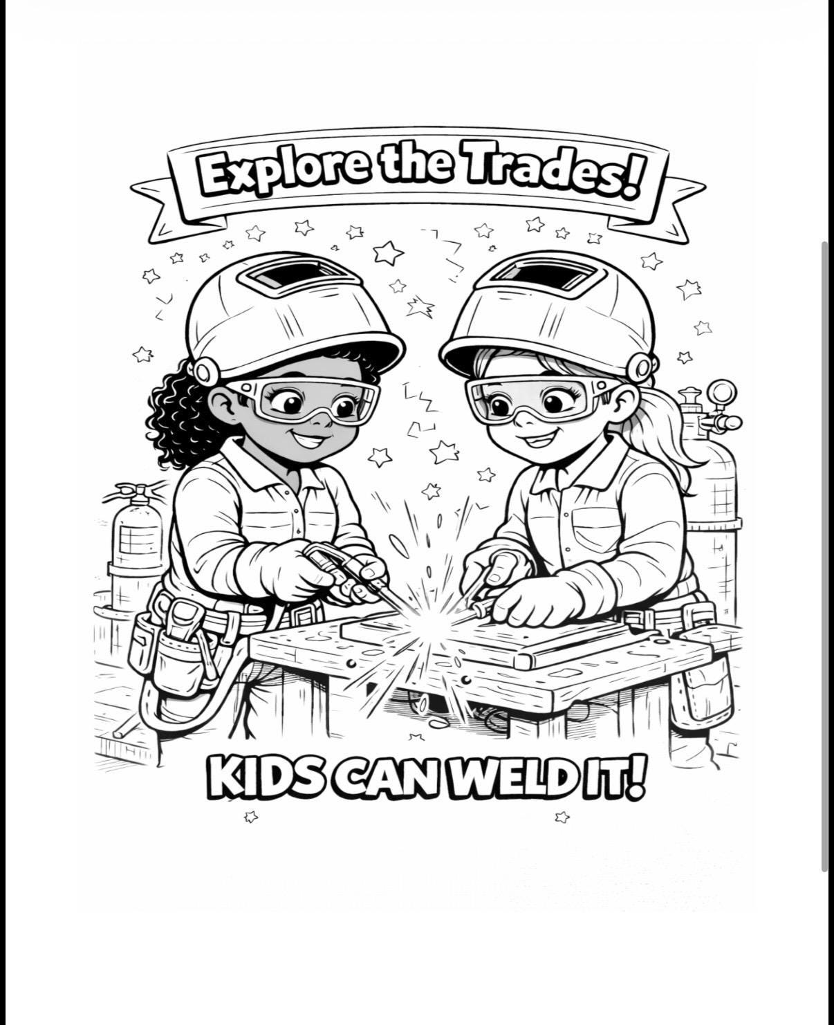 Career Exploration Coloring Pages | Skilled Trades Classroom Printable ...