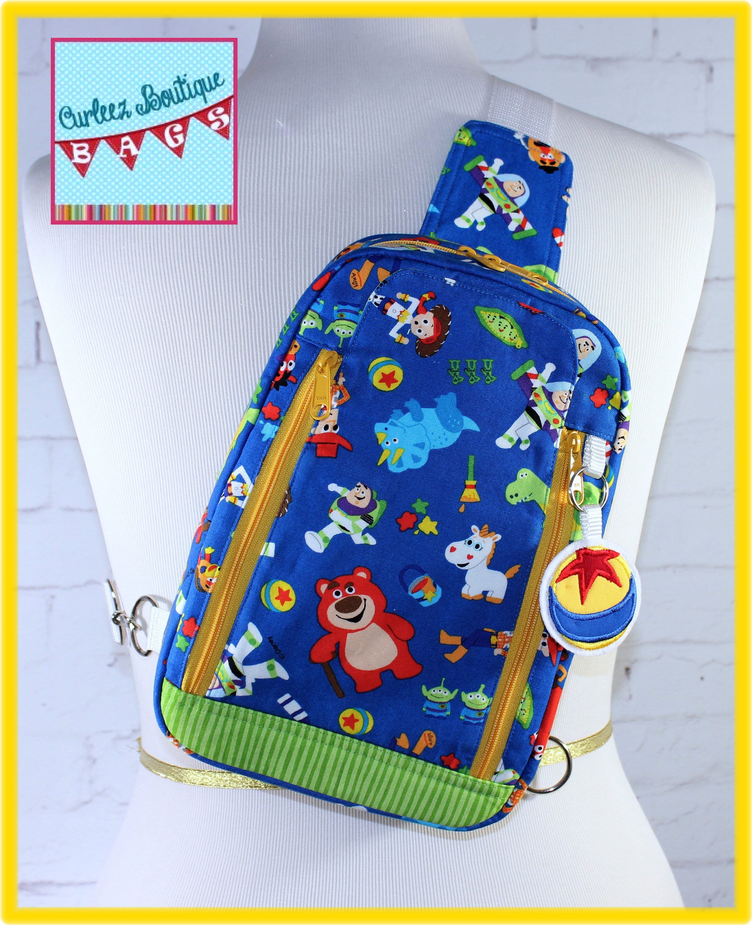 Disney Pixar Toy Story 3 Speedwell Sling Bag With Dangle - Etsy