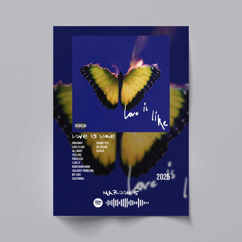 Maroon 5 - Love is Like - Deluxe Edition - High Resolution Album Poster ...