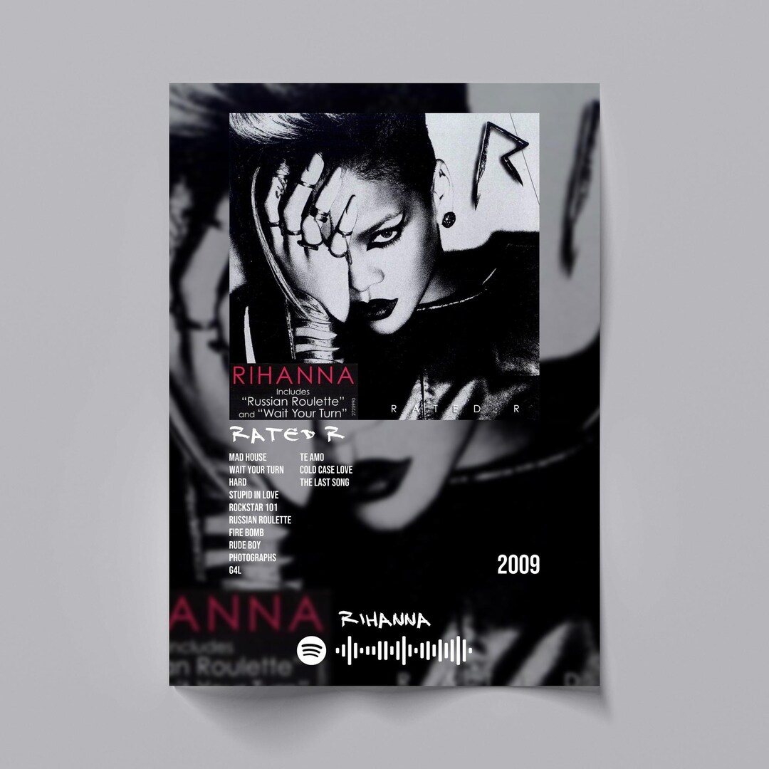 Rihanna - Rated R - High Resolution Album Poster Print - Etsy