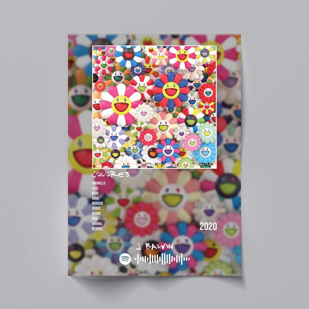 J Balvin - Colores - High Resolution Album Poster Print - Etsy