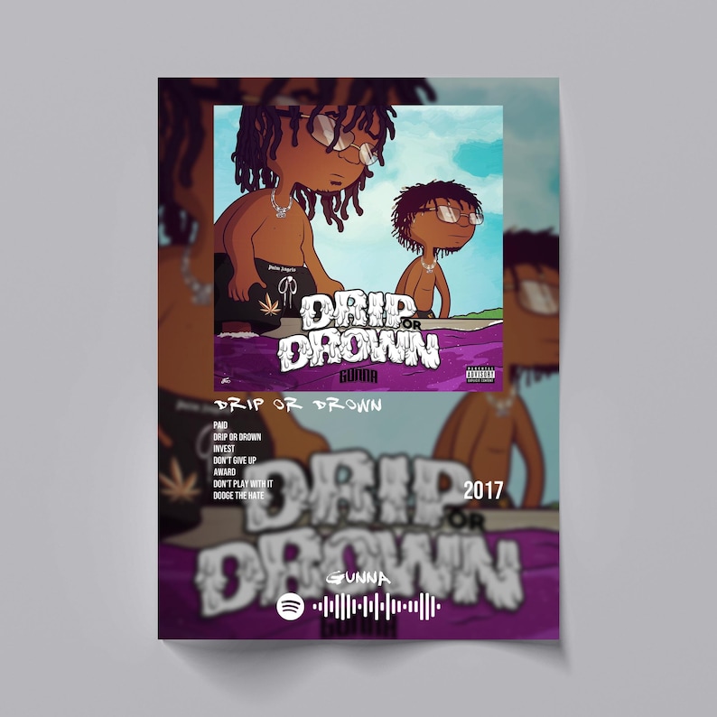 Gunna - Drip or Drown - High Resolution Album Poster Print - Etsy