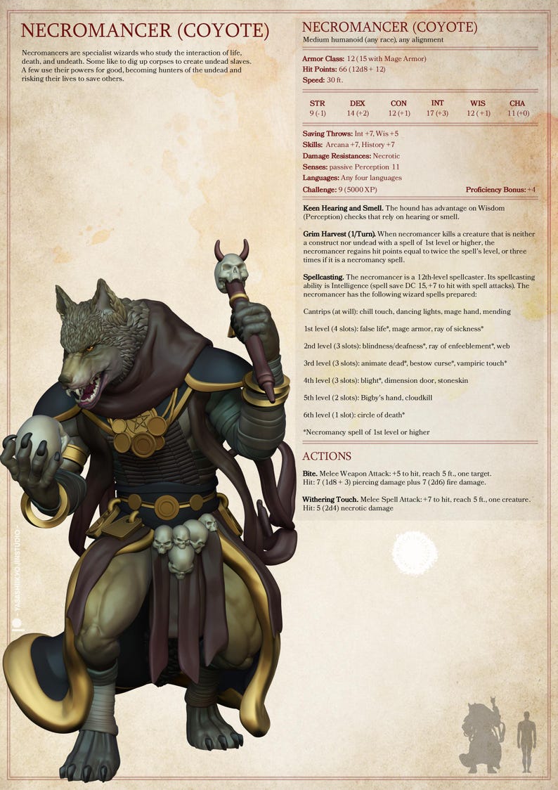 Fantasy Tabletop Miniature | Unpainted Dnd Monster | RPG Creature | 3D ...