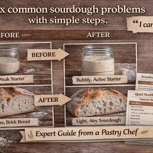 Sourdough Starter & Bread Troubleshooting Guide + 1-page Cheat Sheet - Etsy
