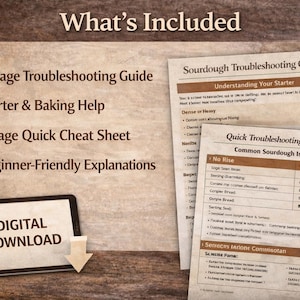 Sourdough Starter & Bread Troubleshooting Guide + 1-page Cheat Sheet - Etsy