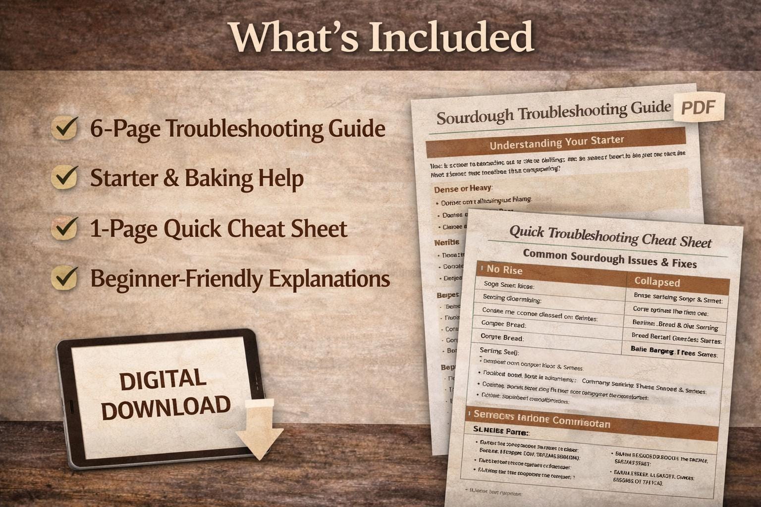 Sourdough Starter & Bread Troubleshooting Guide + 1-page Cheat Sheet - Etsy