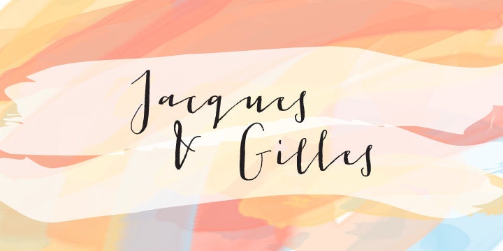 Jacques & Gilles Font Calligraphy OTF TTF Script Cursive Upright - Etsy