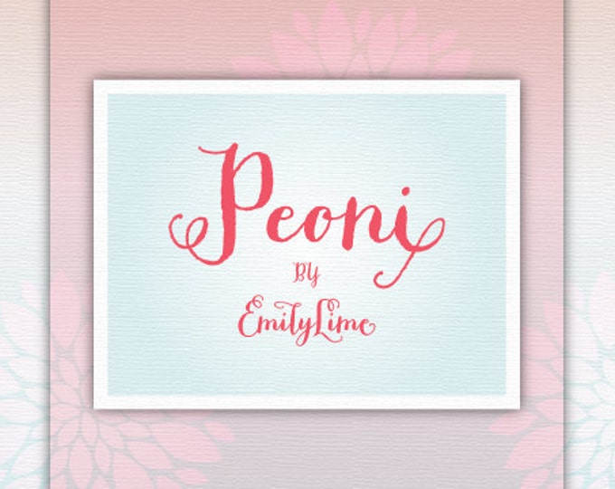 Peoni Font - Pro Version OTF TTF Patterns Swashes PUA Silhouette Cricut - Etsy