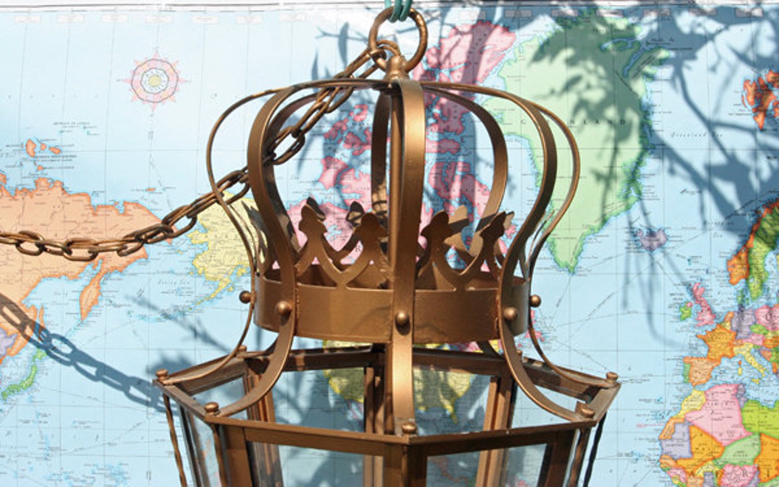 Hanging Light Fixture Crown Vintage Chic Large by Foo Foo La La - Etsy