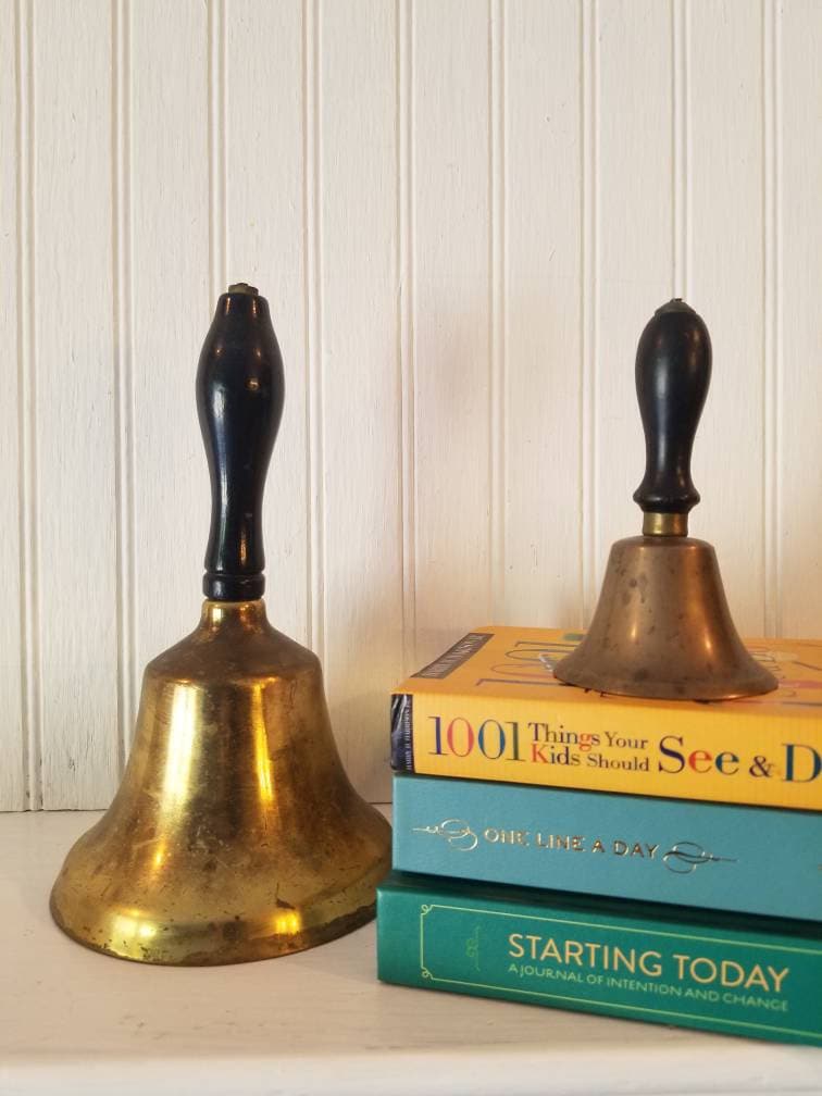 Vintage Brass Bell Large and Small Bells Desk Bell | Etsy