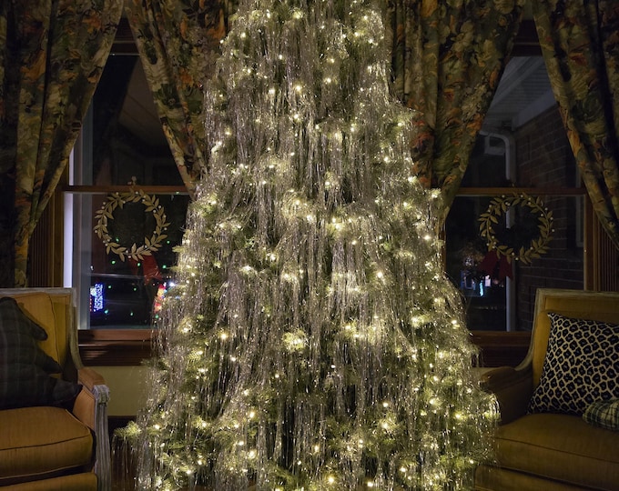 Vintage Gold Tinsel Eyelash Christmas Tree-tabletop-mid Century-kitschy ...
