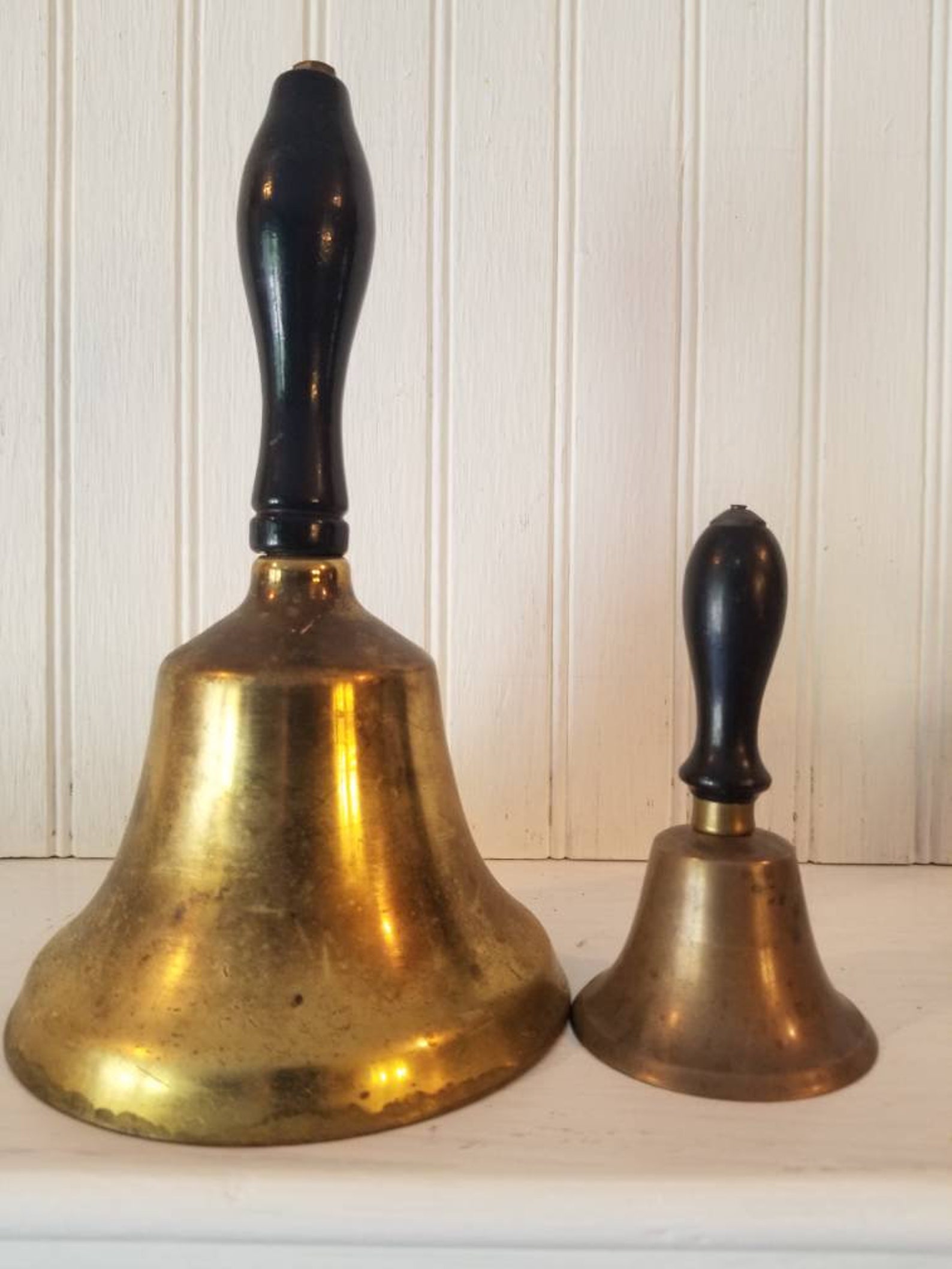 Vintage Brass Bell Large and Small Bells Desk Bell | Etsy