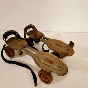Metal Vintage Rolling Roller Skates Very Rusty Roller Skating Found by ...