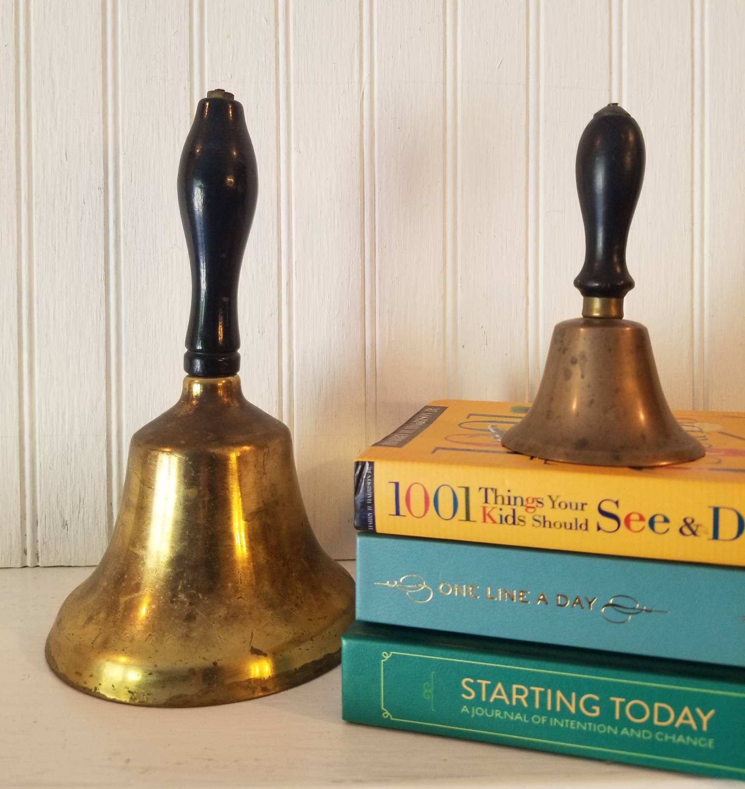 Vintage Brass Bell Large and Small Bells Desk Bell | Etsy