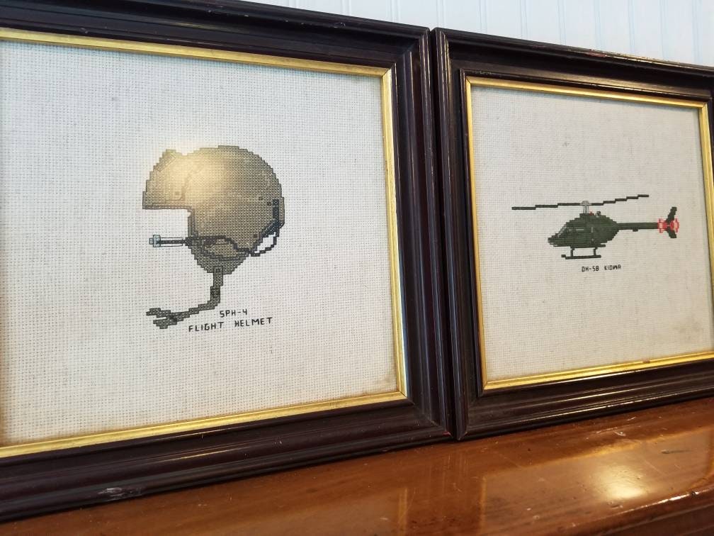 Vintage Military Cross Stitch / Needle Point Marines DH-58 | Etsy