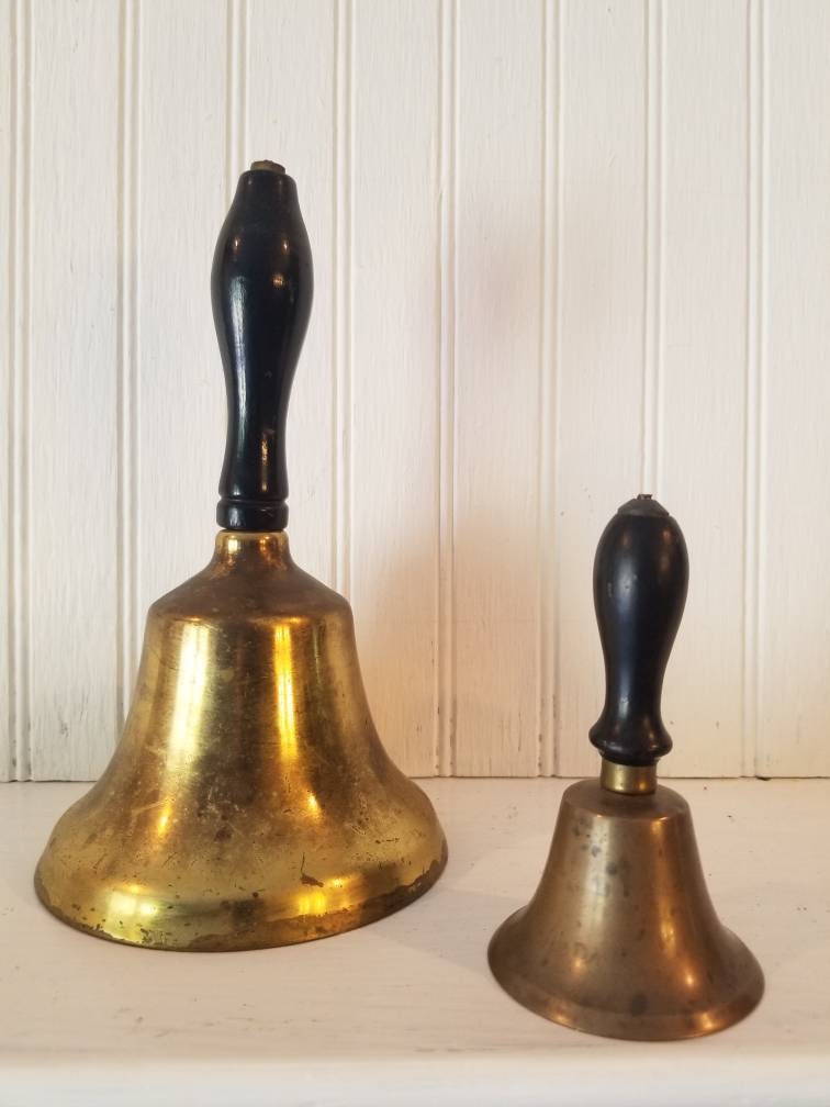 Vintage Brass Bell Large and Small Bells Desk Bell | Etsy