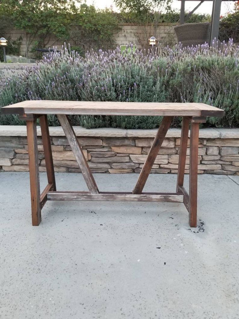 Farmhouse Rustic Wood Table Side Table Accent Table Dining | Etsy