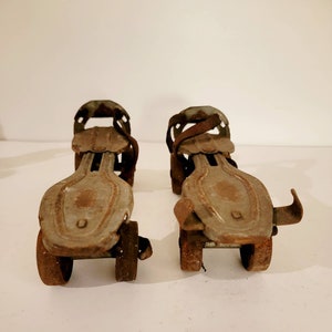 Metal Vintage Rolling Roller Skates Very Rusty Roller Skating Found by ...