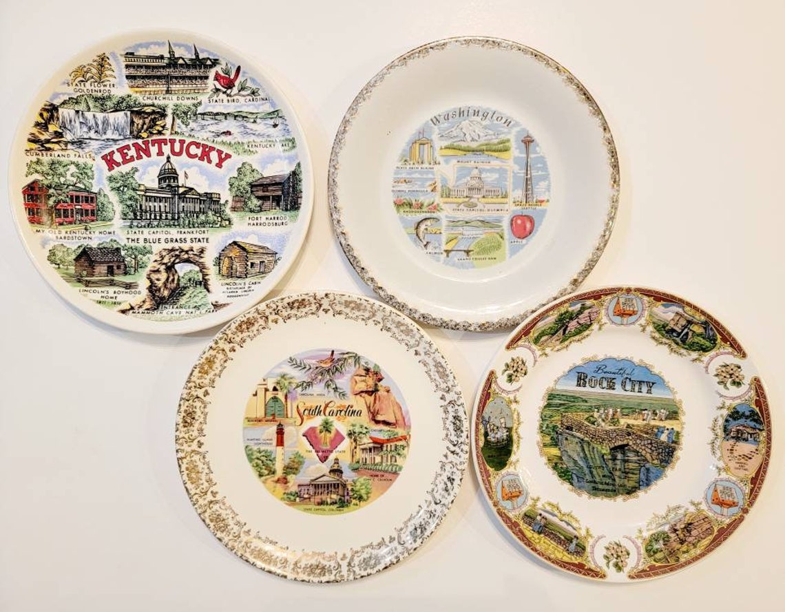 Vintage Souvenir State Plates Commemorative Plates USA | Etsy
