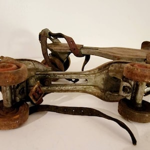 Metal Vintage Rolling Roller Skates Very Rusty Roller Skating Found by ...