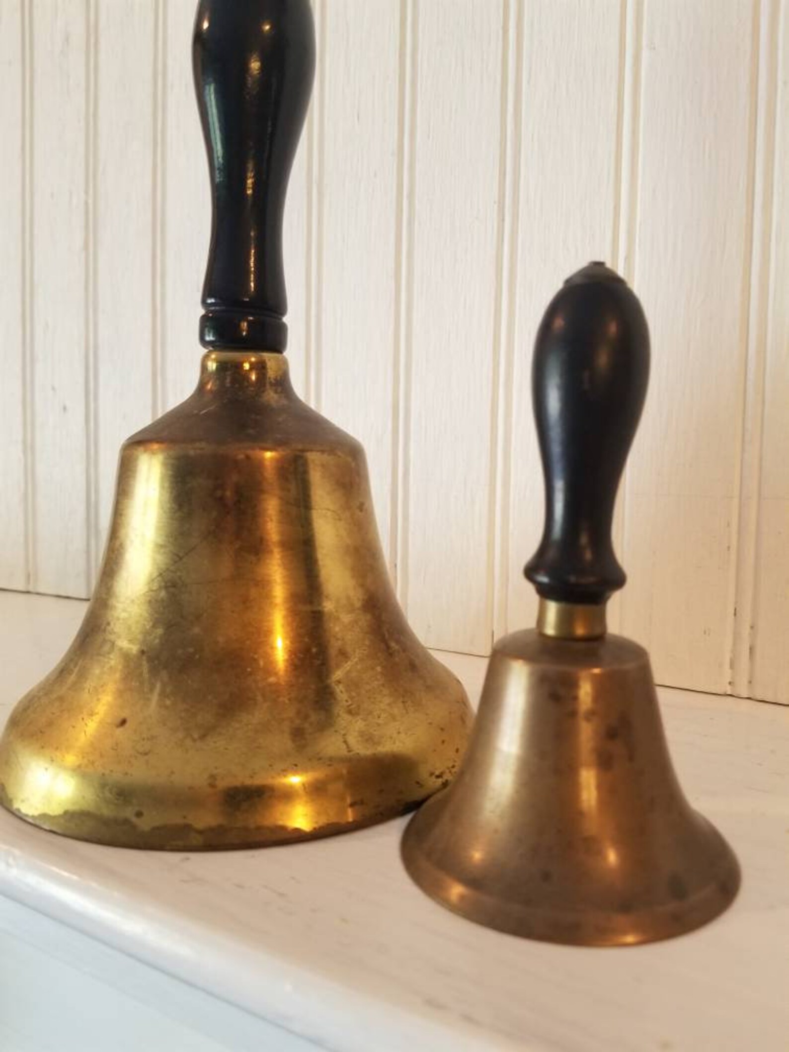 Vintage Brass Bell Large and Small Bells Desk Bell | Etsy