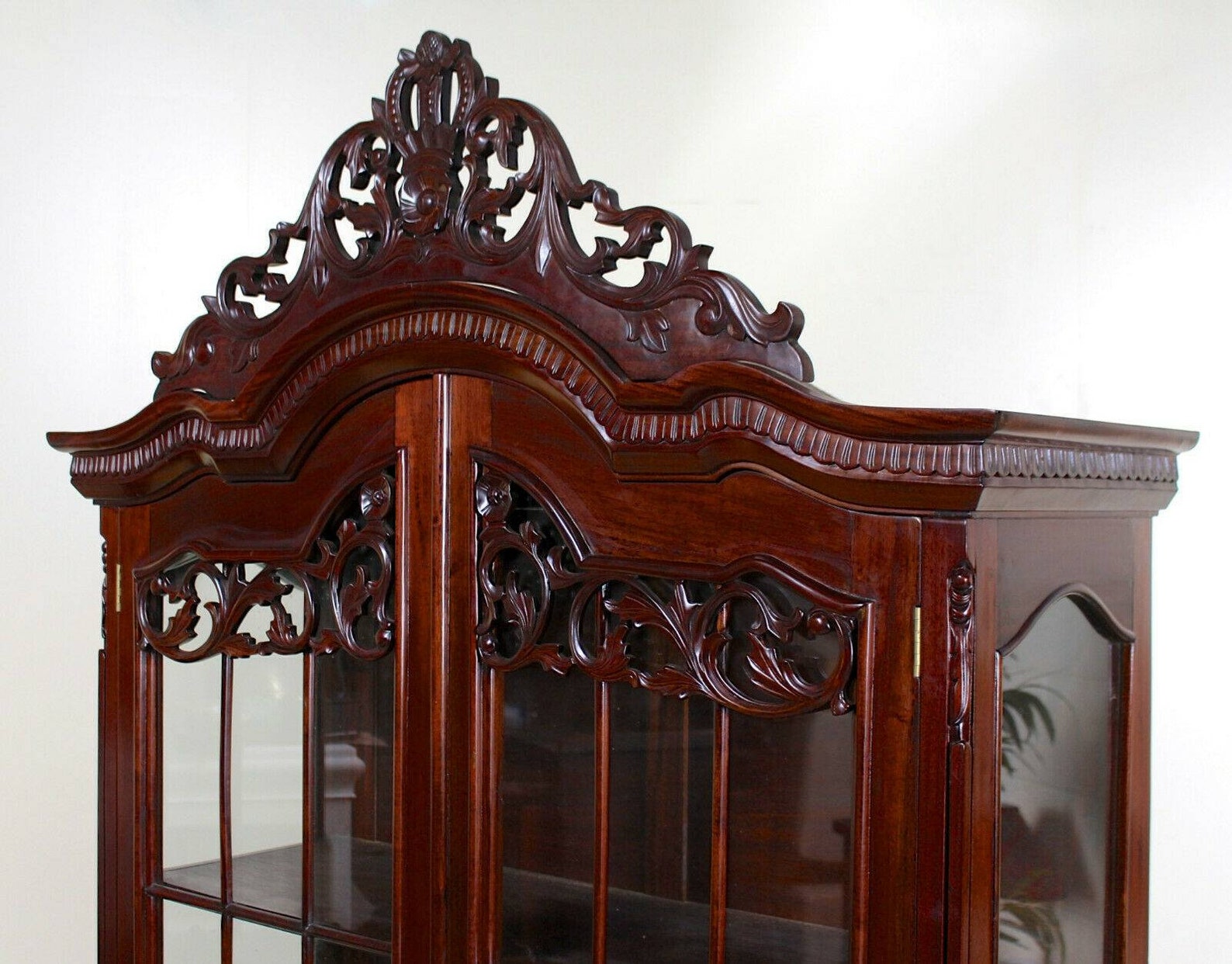 Mahogany Glazed Bookcase Glass Display Cabinet Found by Foo - Etsy