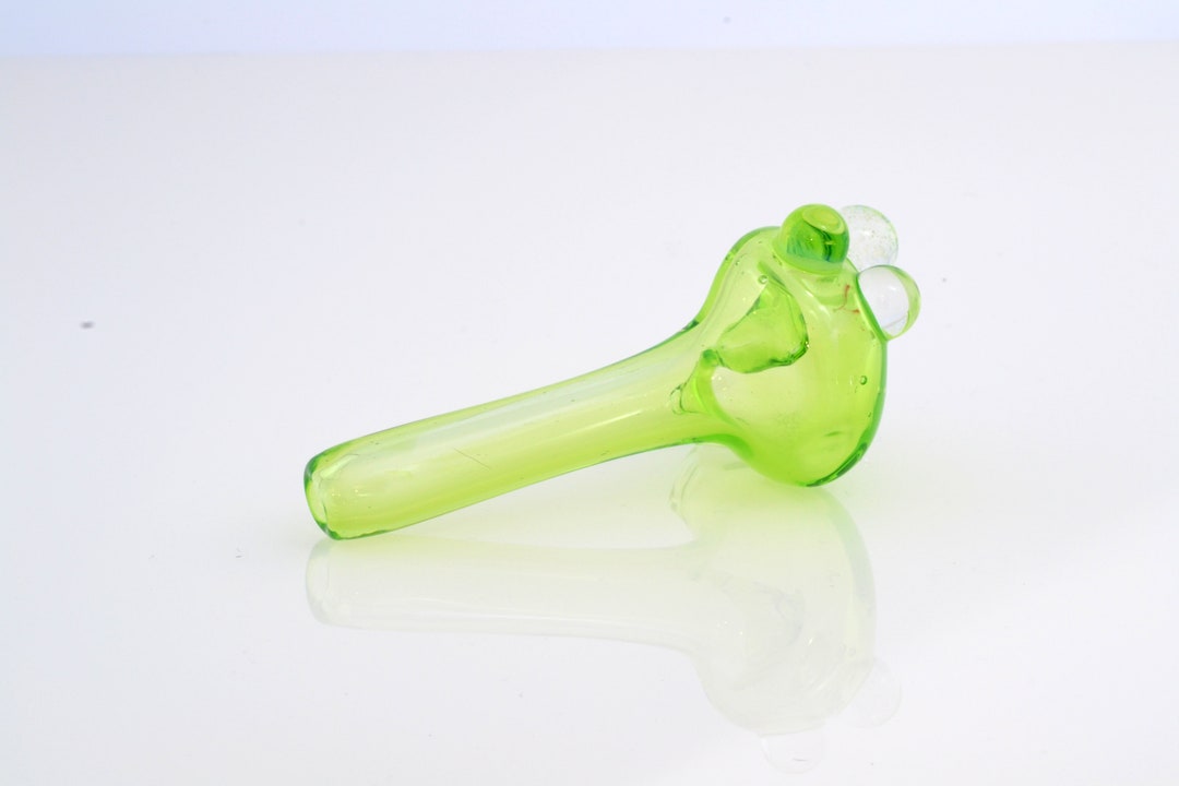 Transparent Lime Green Spoon With Crushed Opal Mib - Etsy