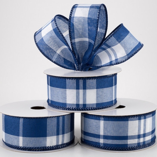 Plaid Wired Ribbon - Etsy