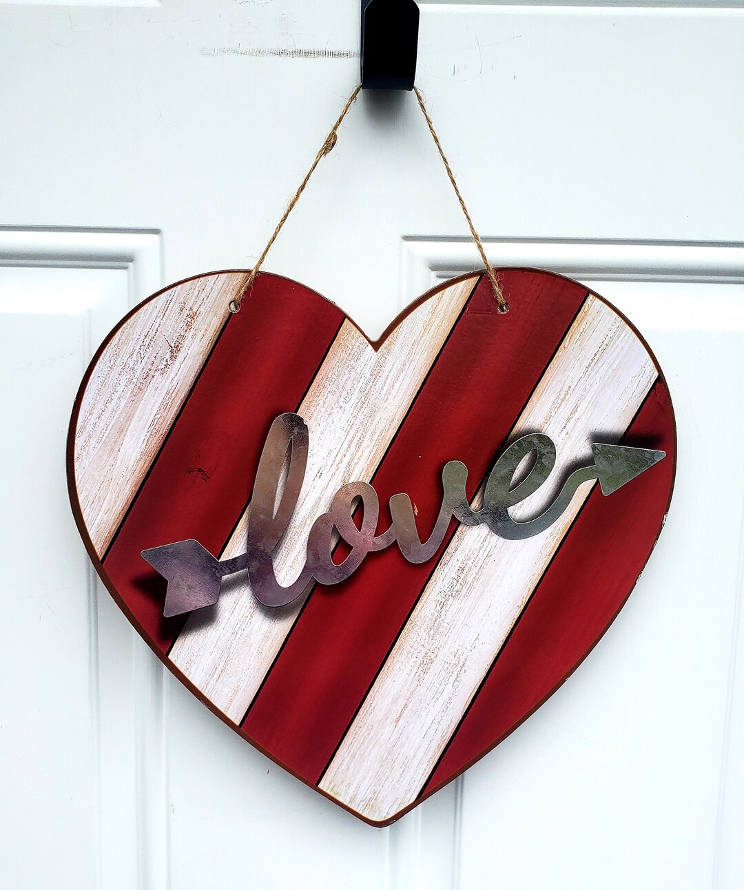 Valentine Wreath Sign, Heart Sign for Wreath, Wreath Sign, Red Heart ...