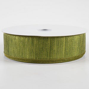 1.5" Moss Green Wired Ribbon, Fall Ribbon, Christmas Ribbon, Easter ...
