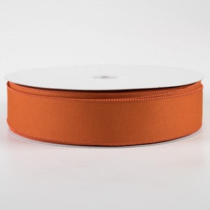 1.5" Autumn Orange Wired Ribbon, Fall Ribbon, Wreath Ribbon, Wreath ...