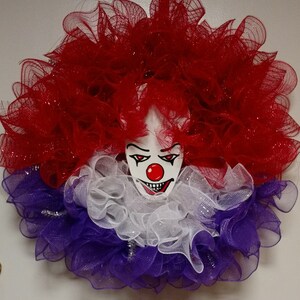 Pennywise IT Clown Halloween Door Wreath Front Door Wreath - Etsy