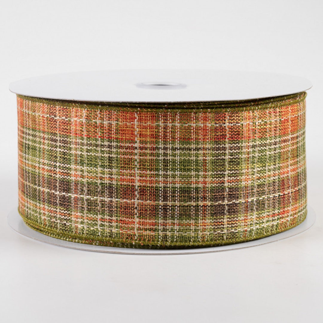 2.5" Fall Plaid Wired Ribbon, Wreath Ribbon, Wreath Supplies, Bows ...