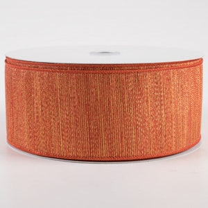 2.5" Orange Sheer Wired Ribbon, Ribbon, Wreath Ribbon, Wreath Supplies ...
