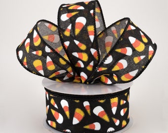 Candy Corn Ribbon Wired - Etsy