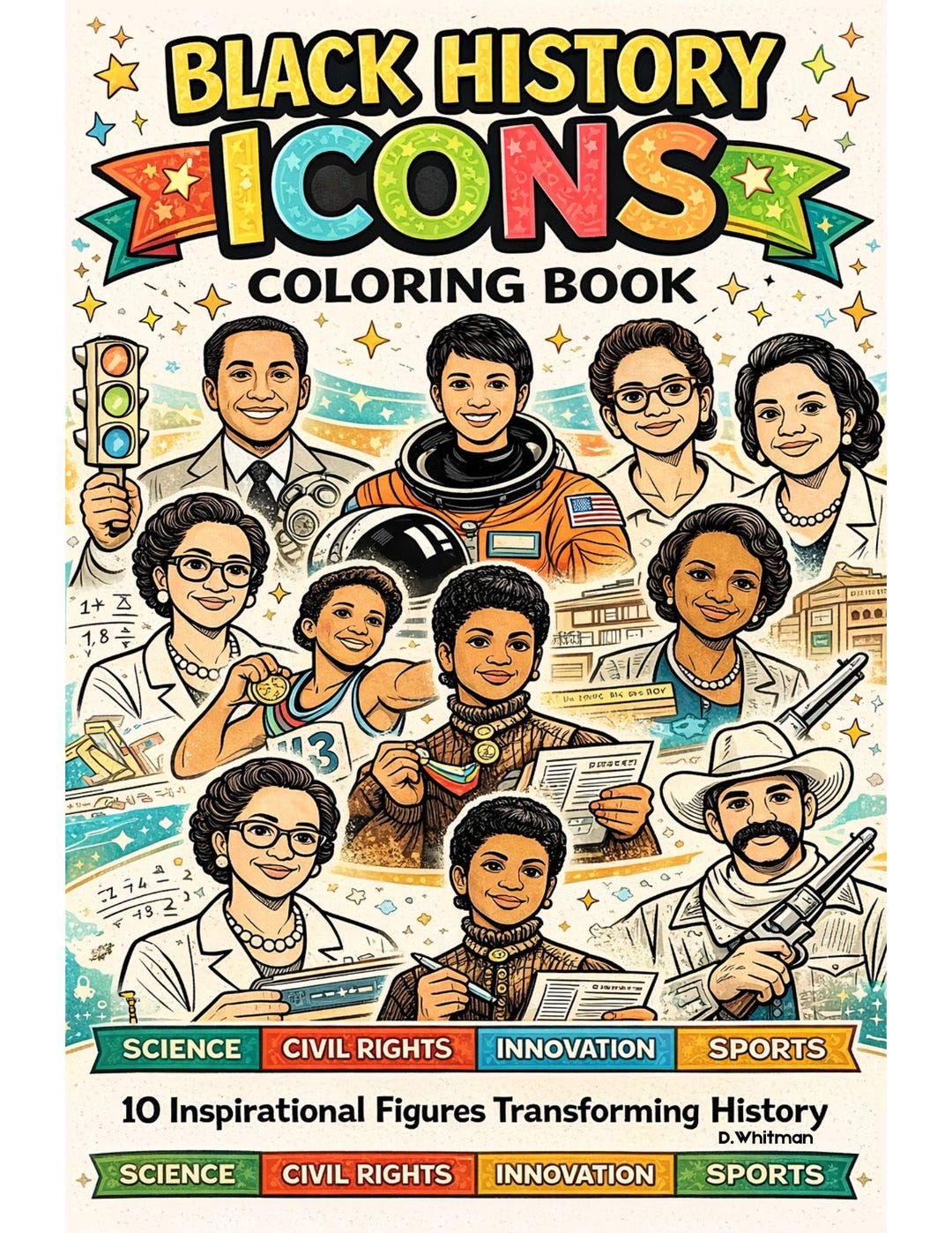Black History Coloring Book Printable- African American Heroes for Kids ...