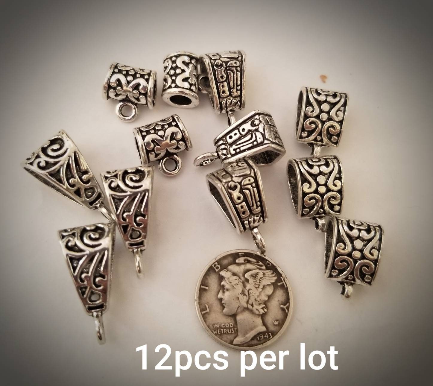 Bails for Jewelry Making ~ 12 Pieces - Etsy