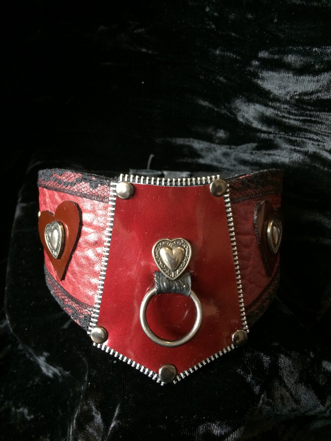 Red Patent Leather Love Slave Collar III - Etsy