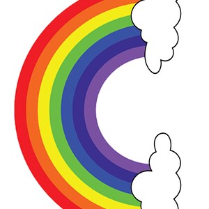 3D Rainbow Cloud Craft Printable | Kids Weather Activity, Classroom ...