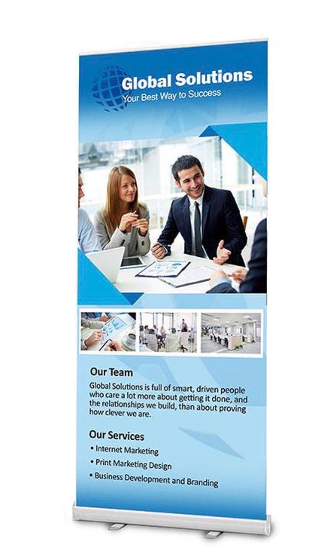 Custom Retractable Banner With Stand | Business Roll up Banner | Event ...