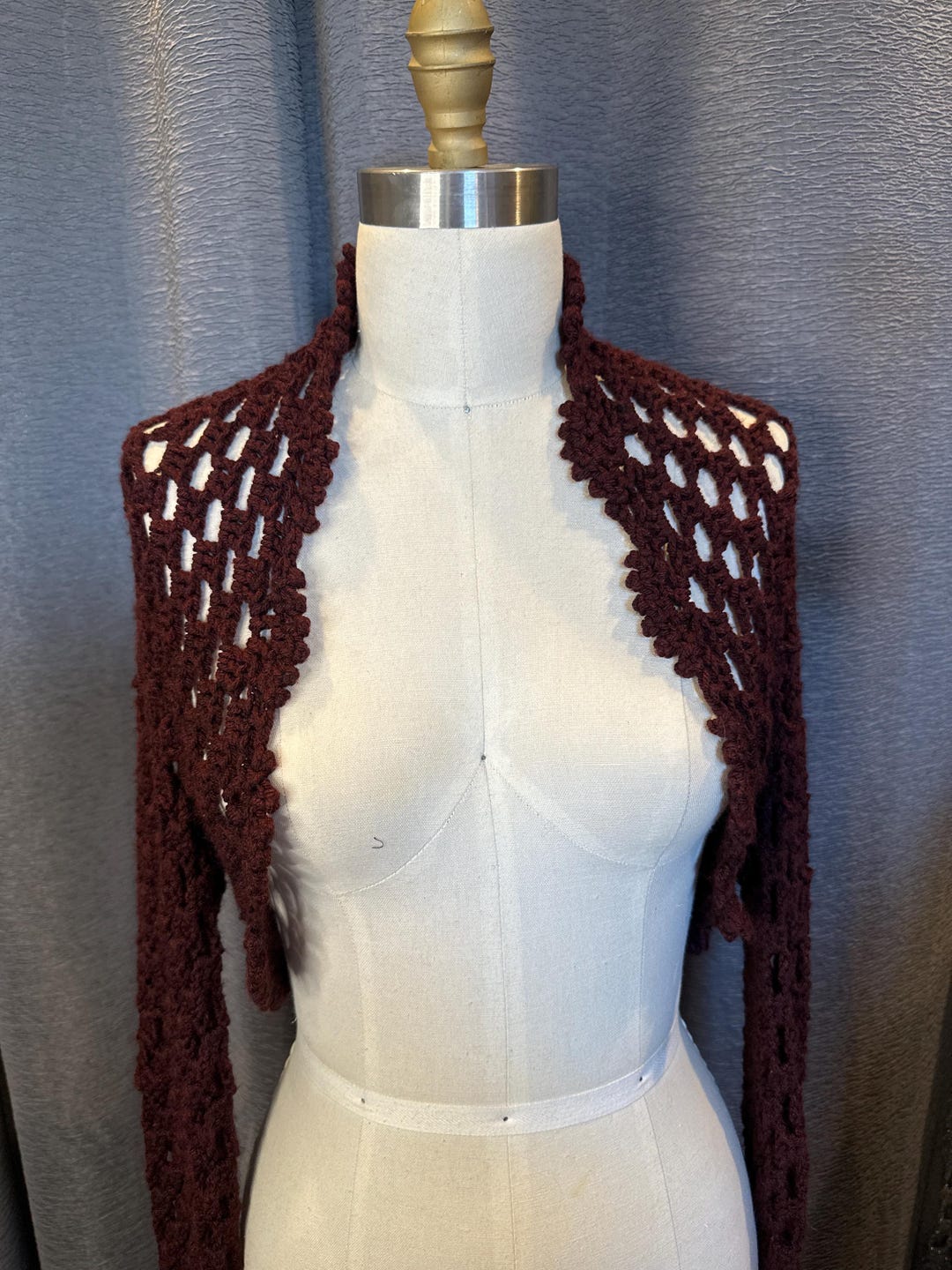 Handmade Crochet Bolero: Open Weave Acrylic Shrug - Etsy