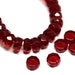 6x3mm Dark Red Fire Polished Rondelle Beads, Czech Glass Rondels ...