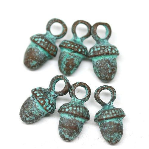 Antique Brass Acorn Metal Charms Greek Metal Casting Small - Etsy