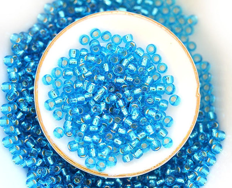 Blue Seed Beads Toho Size 11/0 Silver Lined Dark Aqua N - Etsy