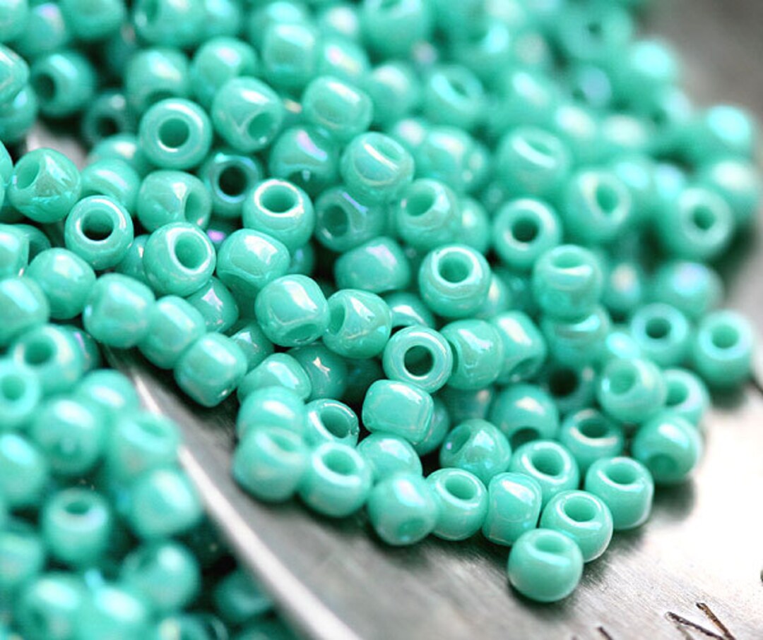 Turquoise Seed Beads TOHO Size 11/0, Opaque Rainbow Turquoise N 413 ...